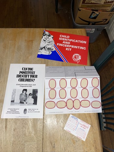Child Identification & Fingerprinting Kit Proof Positive, Inc. 1984 | eBay