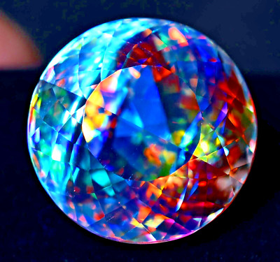 Natural Mystic Quartz 71.20 Ct Rainbow Color Stunning Certified Round ...