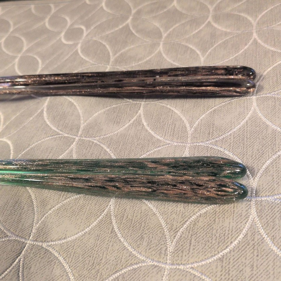 Venetian glass chopsticks chopstick rest set | eBay UK