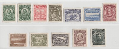 1910 Newfoundland #87-97 John Guy Litho Issue Set of 12 w/ 87iv NFW ...