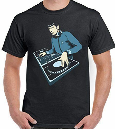 DJ Spock T-Shirt Mens Funny Deejay Decks Vinyl Dance Music House | eBay