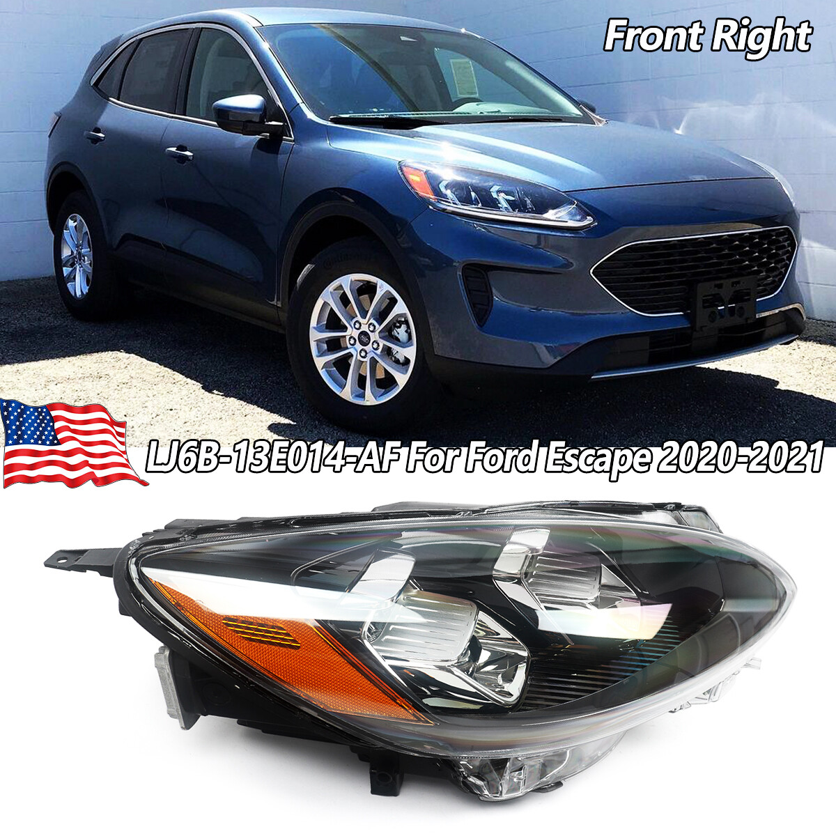 For Ford Escape SEL 2020-2023 LED Headlight Headlamp W/DRL Passenger ...