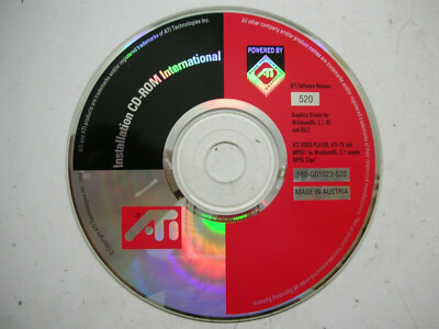 Ati Installation CD ROM International 520 180-G01023-520 Disc Driver | eBay