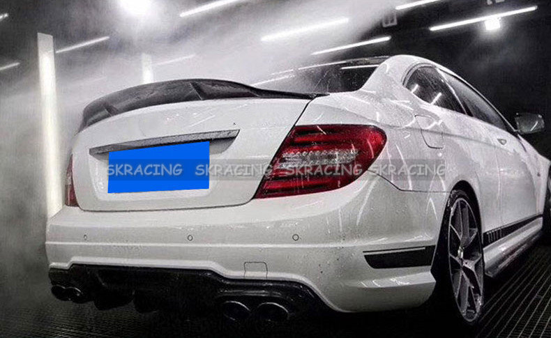 Forged CARBON FIBER DUCKBILL TRUNK SPOILER WING FOR 08-14 MERCEDES BENZ ...