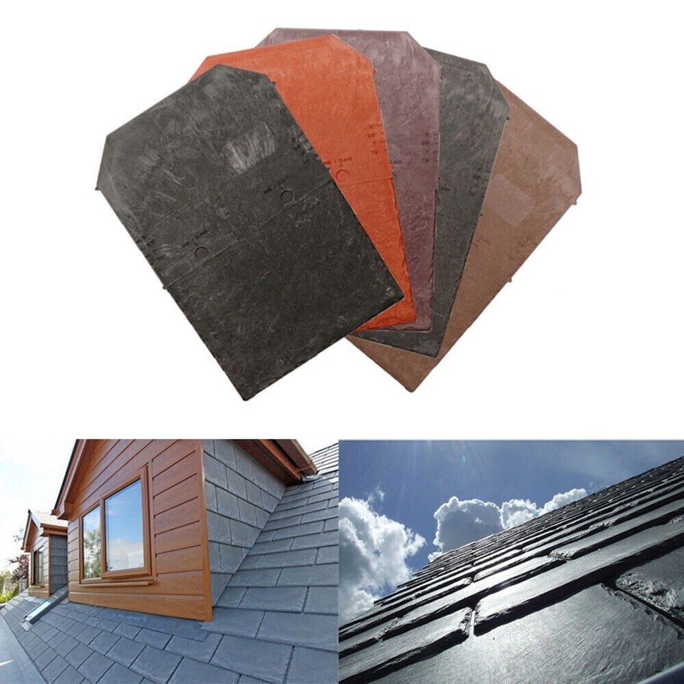 Plastic Slate Roof Tiles Tapco Slates Porch Shed Conservatory Lean to ...