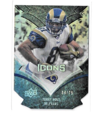 Torry Holt 2008 Upper Deck NFL Icons Die Cut Insert Parallel #d 34/75 ...