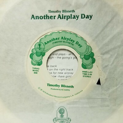 Timothy Blixseth Another Airplay Day 45rpm 7" Vinyl Record 45 | eBay