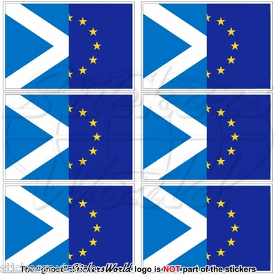 EUROPE-SCOTLAND Flag, EU-SCO European Union-Scottish 40mm Stickers ...