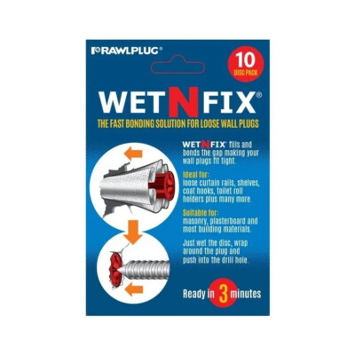 Rawlplug Wet N Fix Fast Repair Bond For Loose Wall Plugs 10 Discs | eBay UK