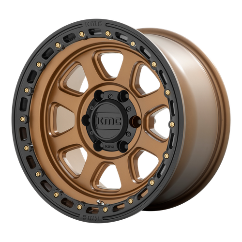17x9 KMC KM548 CHASE Matte Bronze With Black Lip Wheel 5x5 (0mm ...
