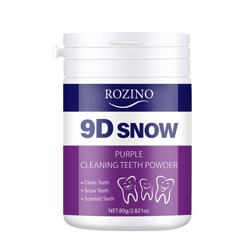80G Purple Teeth Cleaning Powder Deep Cleansing Whitens Teeth Within 9 ...