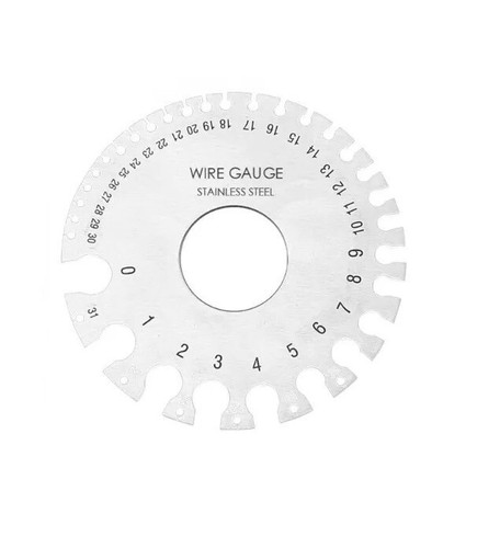 Stainless Steel Wire Gauge Circular Round Cable Thickness Ruler SWG ...