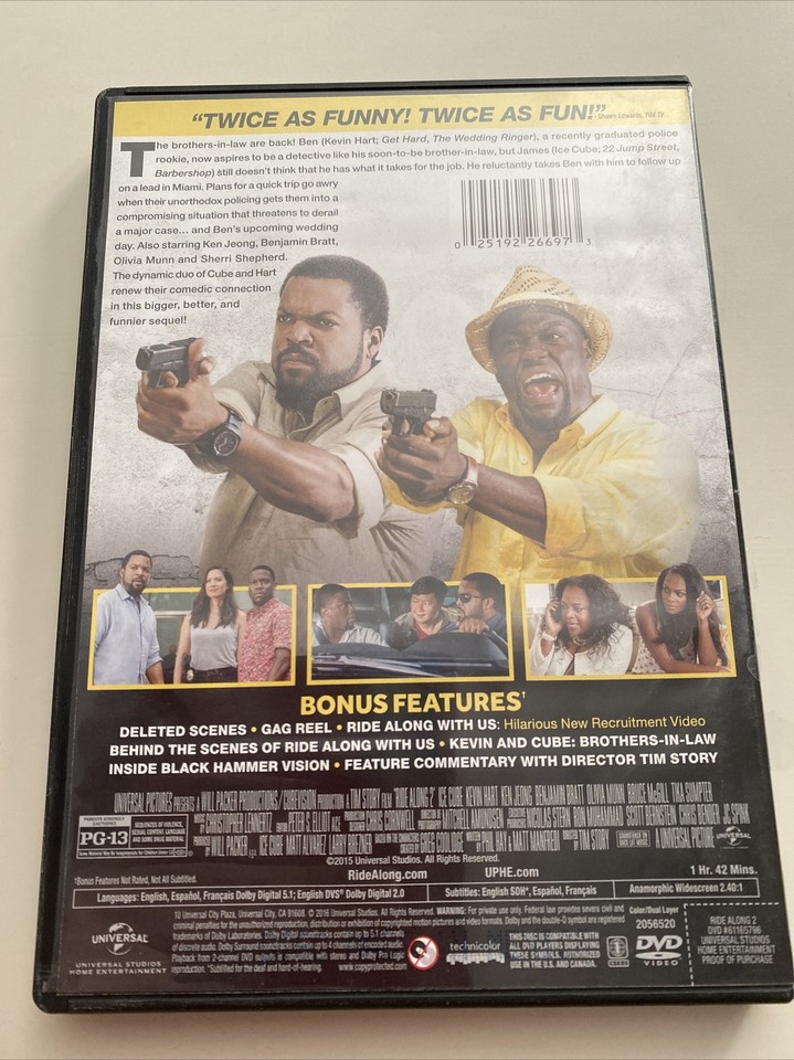 Action Comedy Ride Along 2 - DVD (Ice Cube, Kevin Hart) 25192266973 | eBay