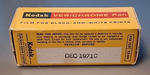 Expired Kodak VP 620 Verichrome Pan Black & White Film Expired 12/1971 ...
