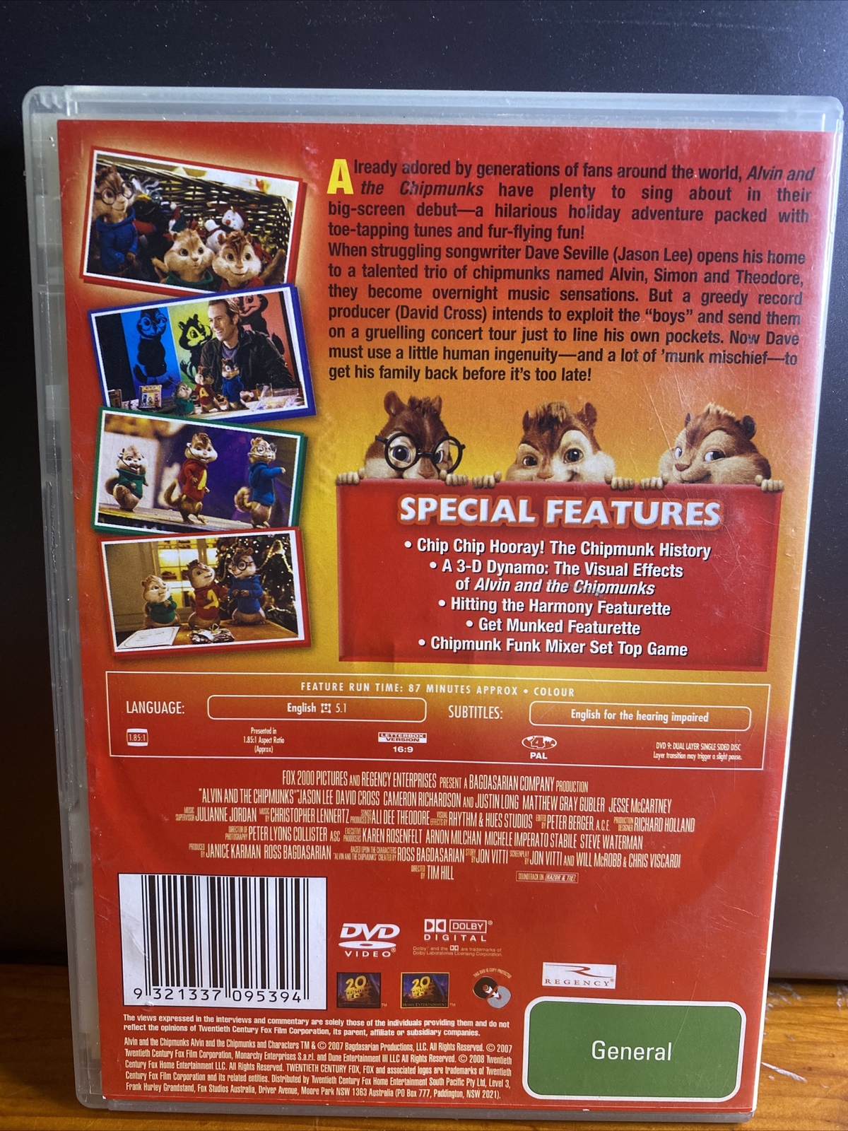 Alvin And The Chipmunks (DVD, 2007) 9321337095394 | eBay