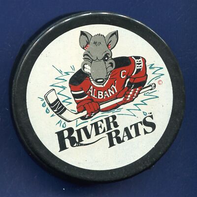 ALBANY RIVER RATS AHL Omni Sports Hockey Puck | eBay