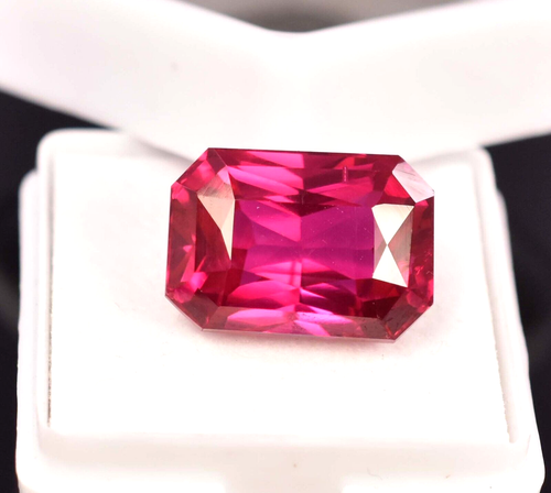 100% Natural Mogok Pink Ruby 15x11mm Excellent Emerald Shape A-1 Loose ...
