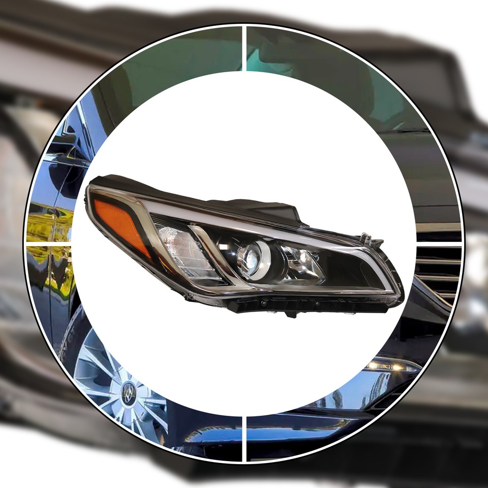 2015-2017 Hyundai Sonata Right Passenger RH Headlight Headlamp Halogen ...