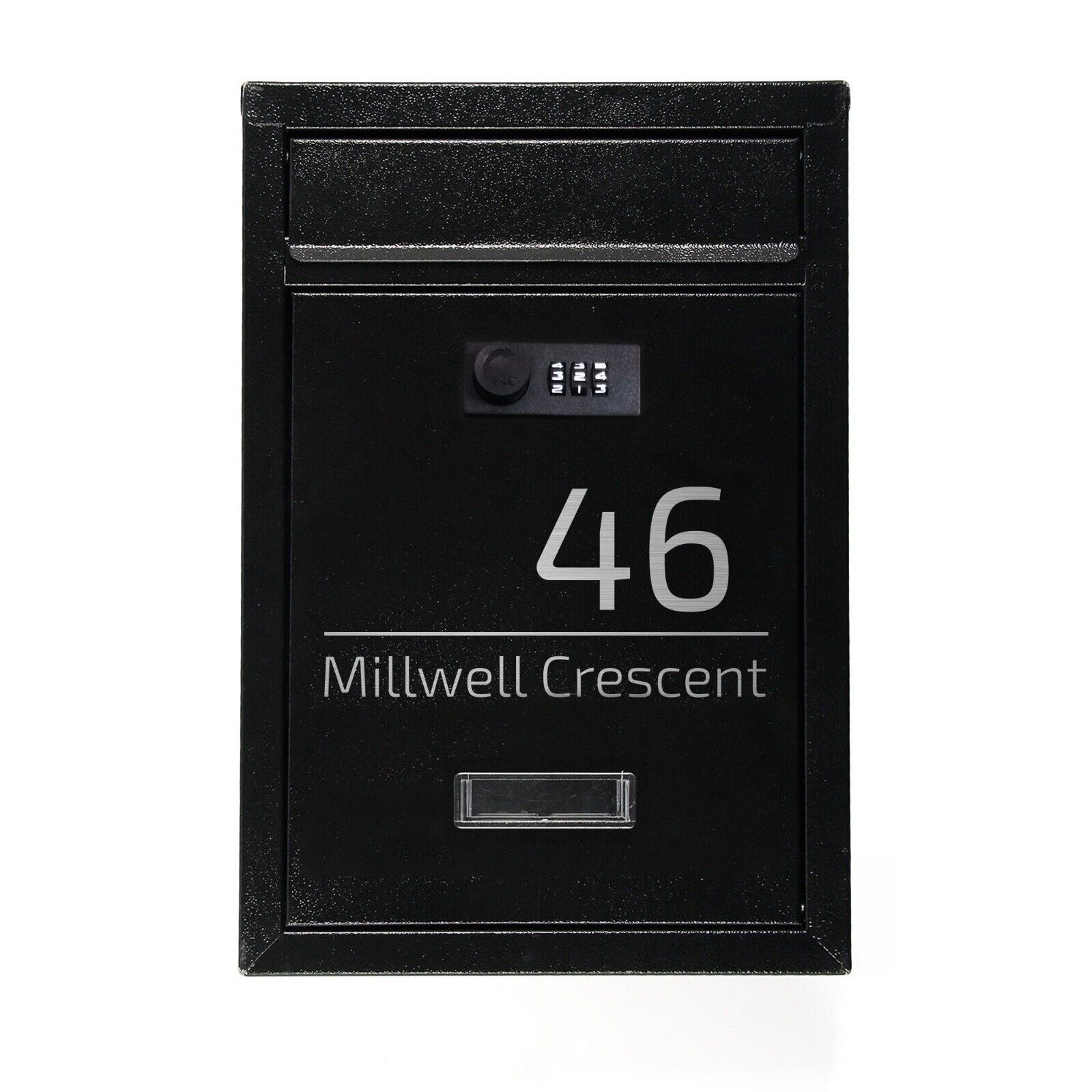 Personalised Post Box Large Letter Mail Box Steel Lockable Wall Mount ...