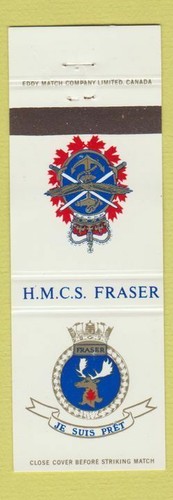 Matchbook Cover - HMCS Fraser Canada Navy | eBay