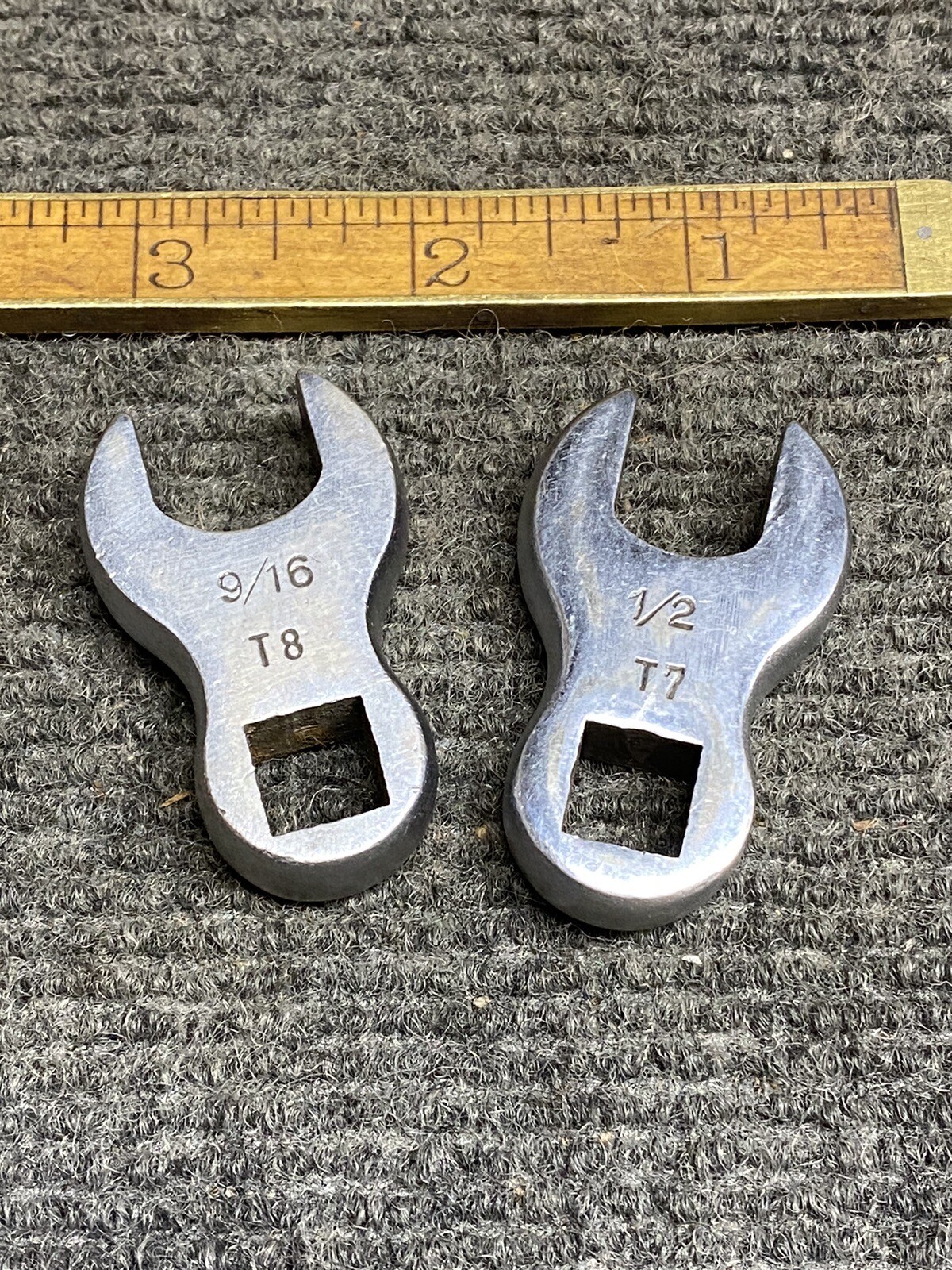 Vintage Bonney 3/8” Drive Crow Foot Sockets 1/2” And 9/16” T7, T8 USA ...