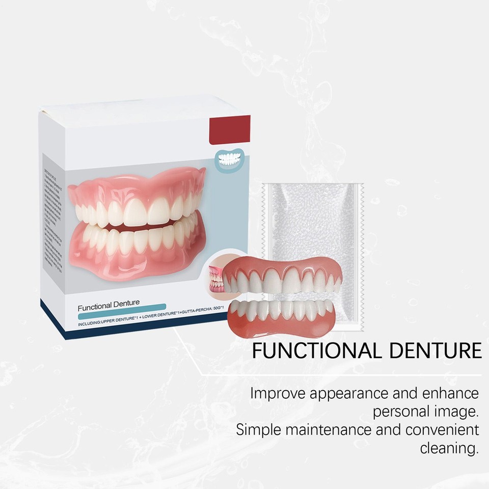 Full Denture Set For Men And Women Upper And Lower Denture False Teeth ...