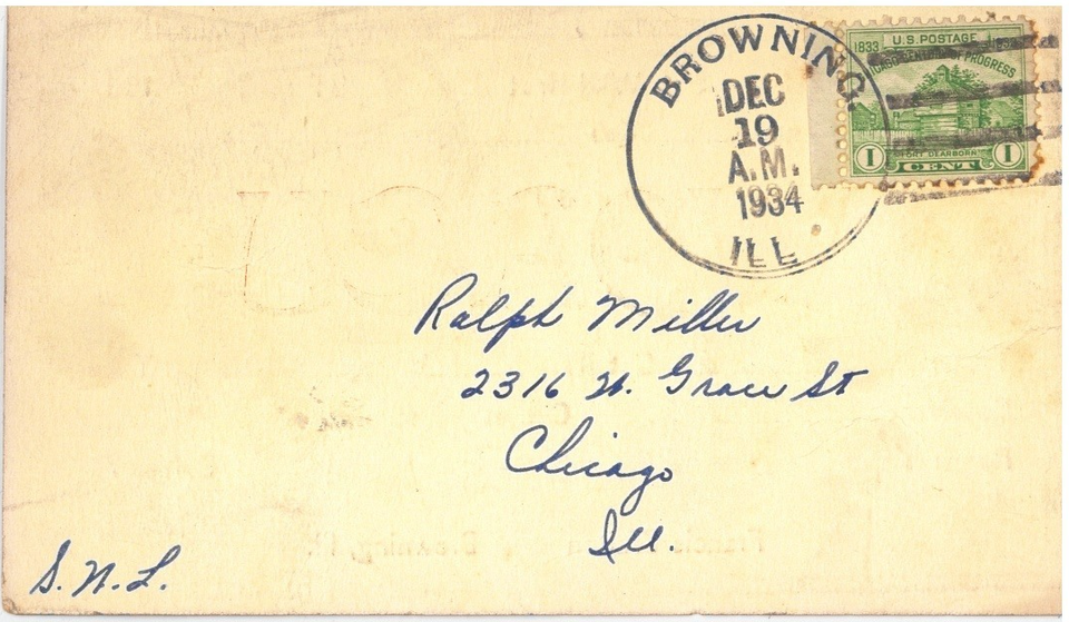 1934 Vintage ORIGINAL Browning, Illinois QSL Card W9ACU Vintage | eBay