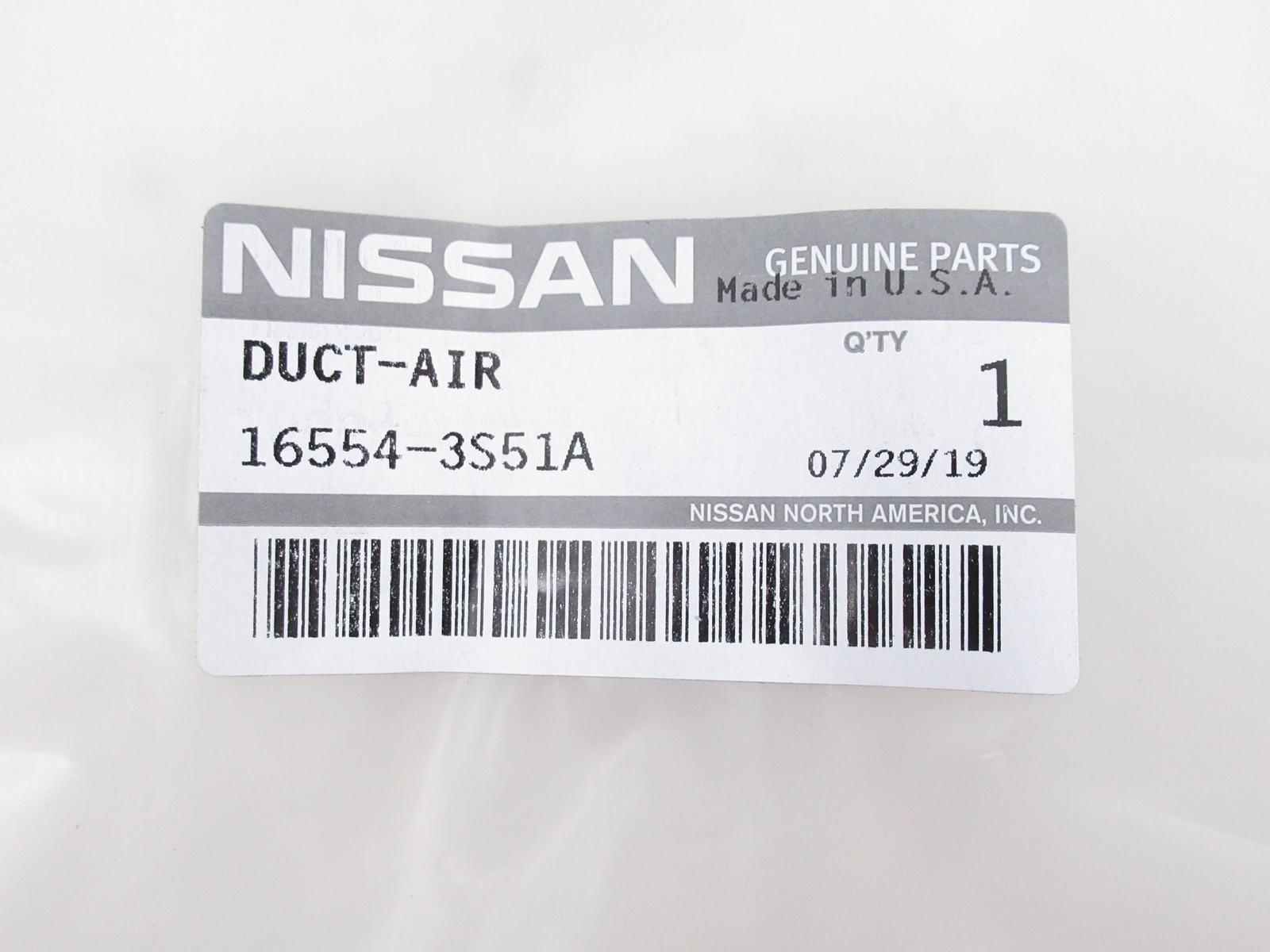 Genuine OEM Nissan 16554-3S51A Air Box Intake Inlet Duct | eBay