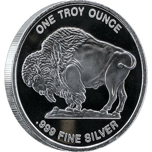 1 oz Silver Mason Mint Buffalo Round 999 1 Troy Ounce Fine Silver - In ...