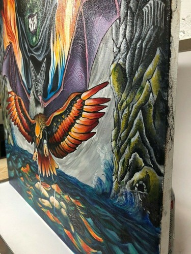 ERICA FREVEL Occult "Veil of Shaitan" Acrylic & Gouache on Canvas ...