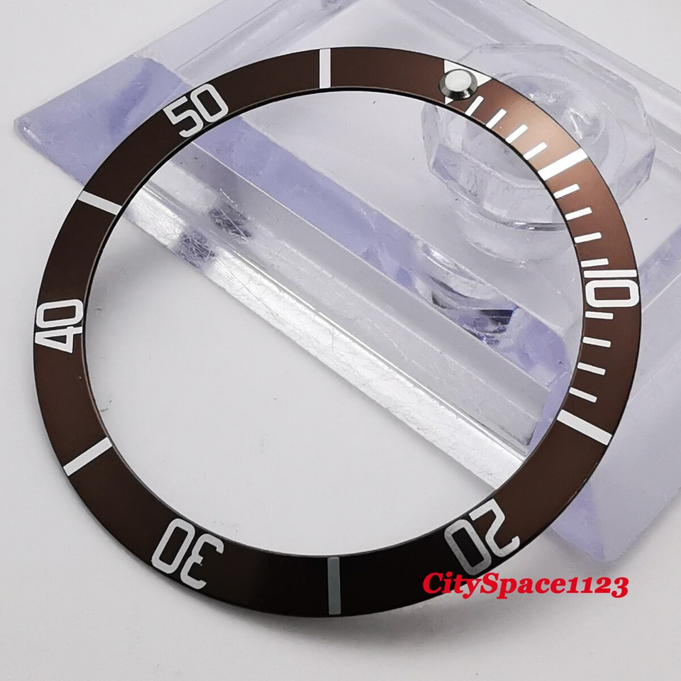 39.5mm Coffee aluminum bezel insert fit 41mm Corgeut men's watch parts ...