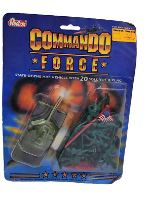 Vintage Redbox Commando Force Tank Army Men US Flag Action Figure Set ...