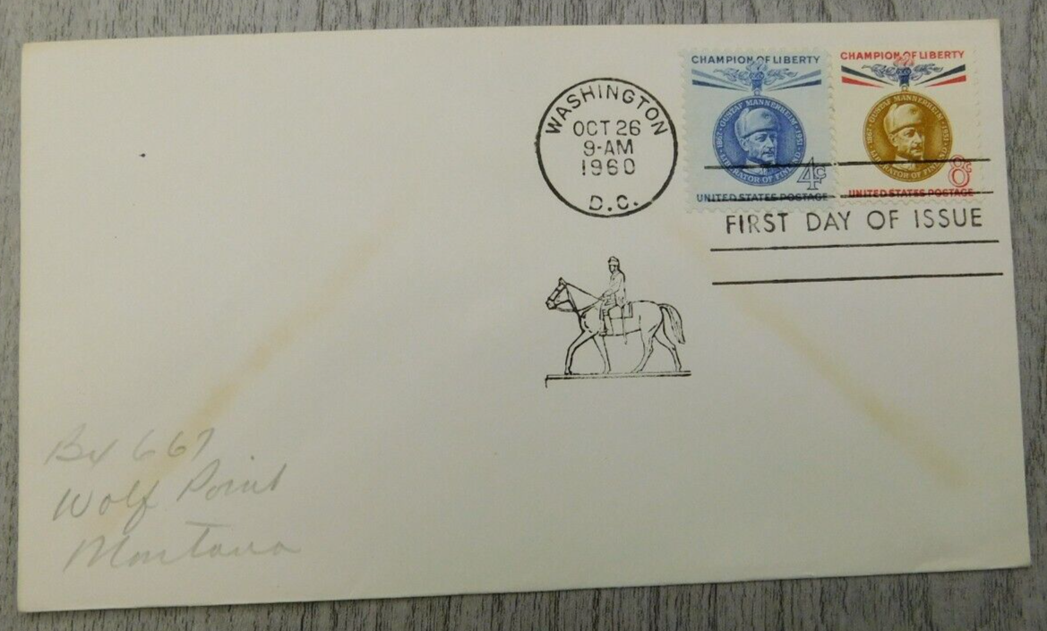 First Day Of Issue Gustaf Mannerheim 1960 Vintage Stamp Posted Envelope Cover | eBay