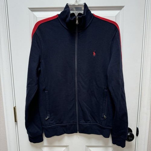 Polo Ralph Lauren Tracksuit Varsity Full Zip Jacket Small Blue Red ...