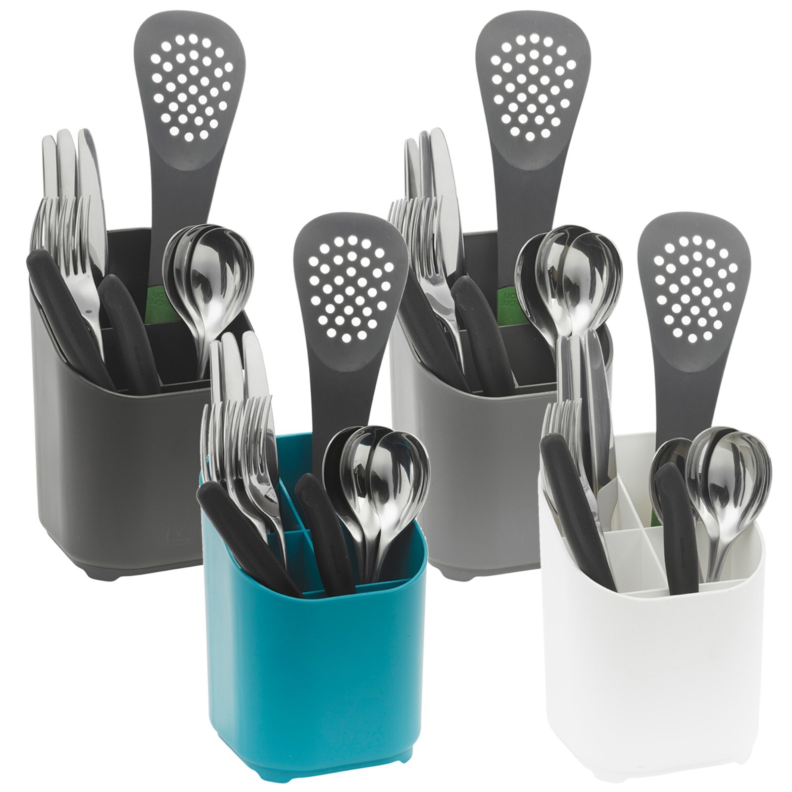 Kitchen Plastic Cutlery Drainer Basket Holder Storage Bucket Rack ...