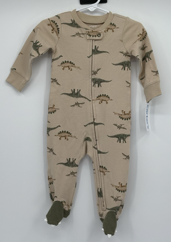 Carter's Baby Boy Dinosaur Sleeper 2way zipper Footed 9 month Brown ...