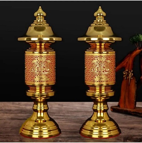 2 Pair Buddhism Worship Lamp LED Lotus Lamp Buddha Hall Altar ...