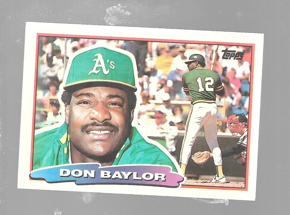 1988 Topps Big Don Baylor 162 Oakland Athletics Baseball Card Vintage ...