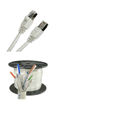 150'ft cat5e 4 pair foil Gray Network ethernet USA Cable double ...