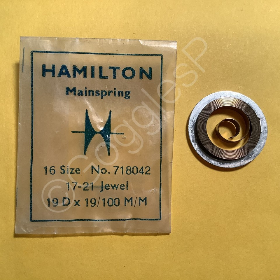NOS Mainsprings for Hamilton Watches 0s to 18s - Select A Style/Size | eBay