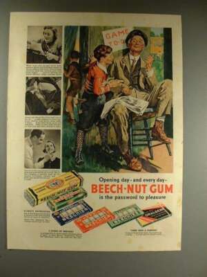 1938 Beech-Nut Gum Ad - Opening Day | eBay
