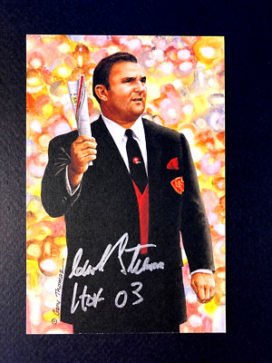 Hank Stram Signed GOAL LINE - FOOTBALL HOF AUTO Authenticated SN2319 | eBay