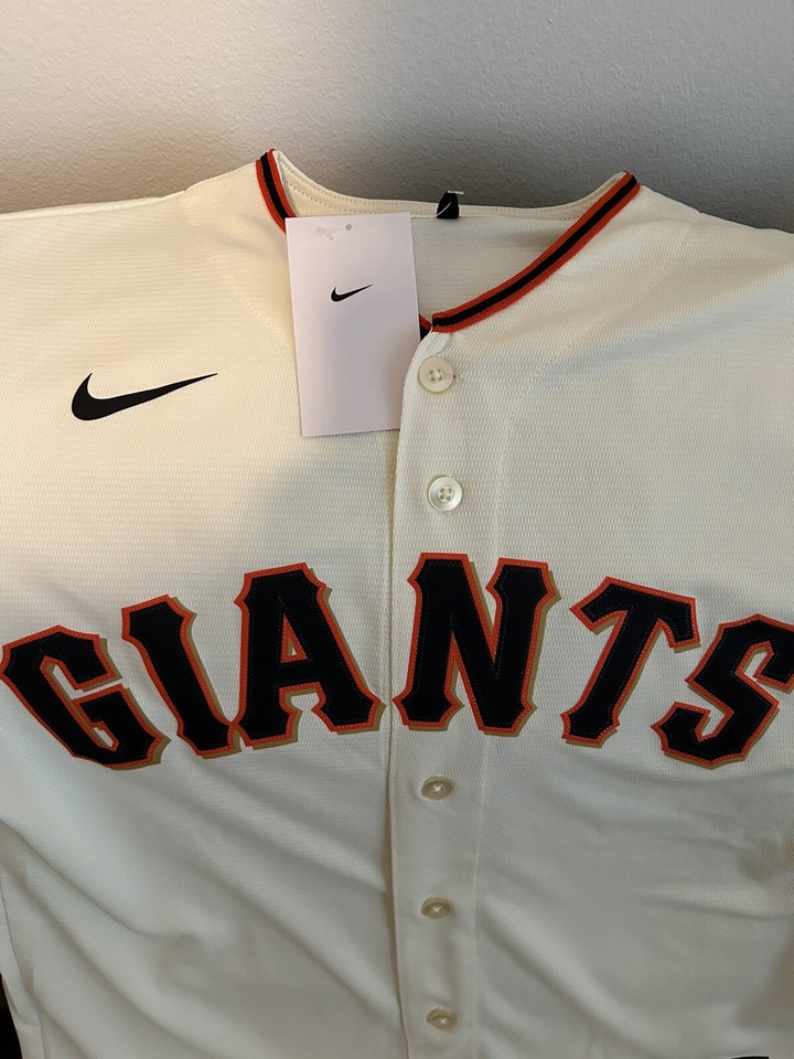 Nike Authentic San Francisco Giants Cream MLB Baseball with Patch ...