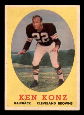1958 Topps Football #26 Ken Konz EX *f2 | eBay