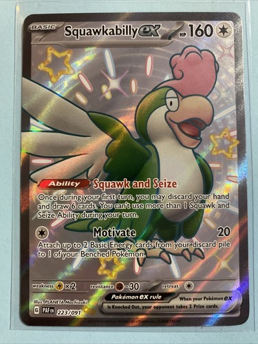 Squawkabilly Ex 223/091 Shiny Ultra Rare Pokémon Paldean Fates | eBay
