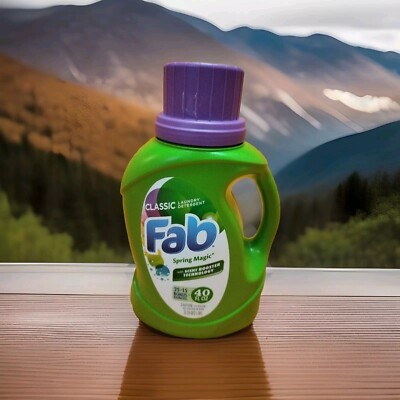 Fab Classic Laundry Detergent Spring Magic With Scent Booster 40oz. | eBay
