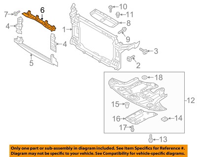 HYUNDAI OEM 16-21 Tucson Radiator Support-Upper Deflector 29135D3500 | eBay