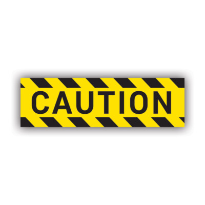 Caution Bumper Sticker Decal - Weatherproof - safety safe caution ...