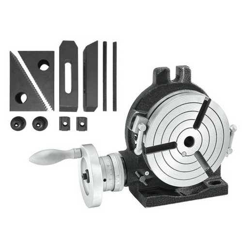 150 mm/ 6" Rotary Table HV6 (3 Slot) for Milling Machine + Clamp Kit ...