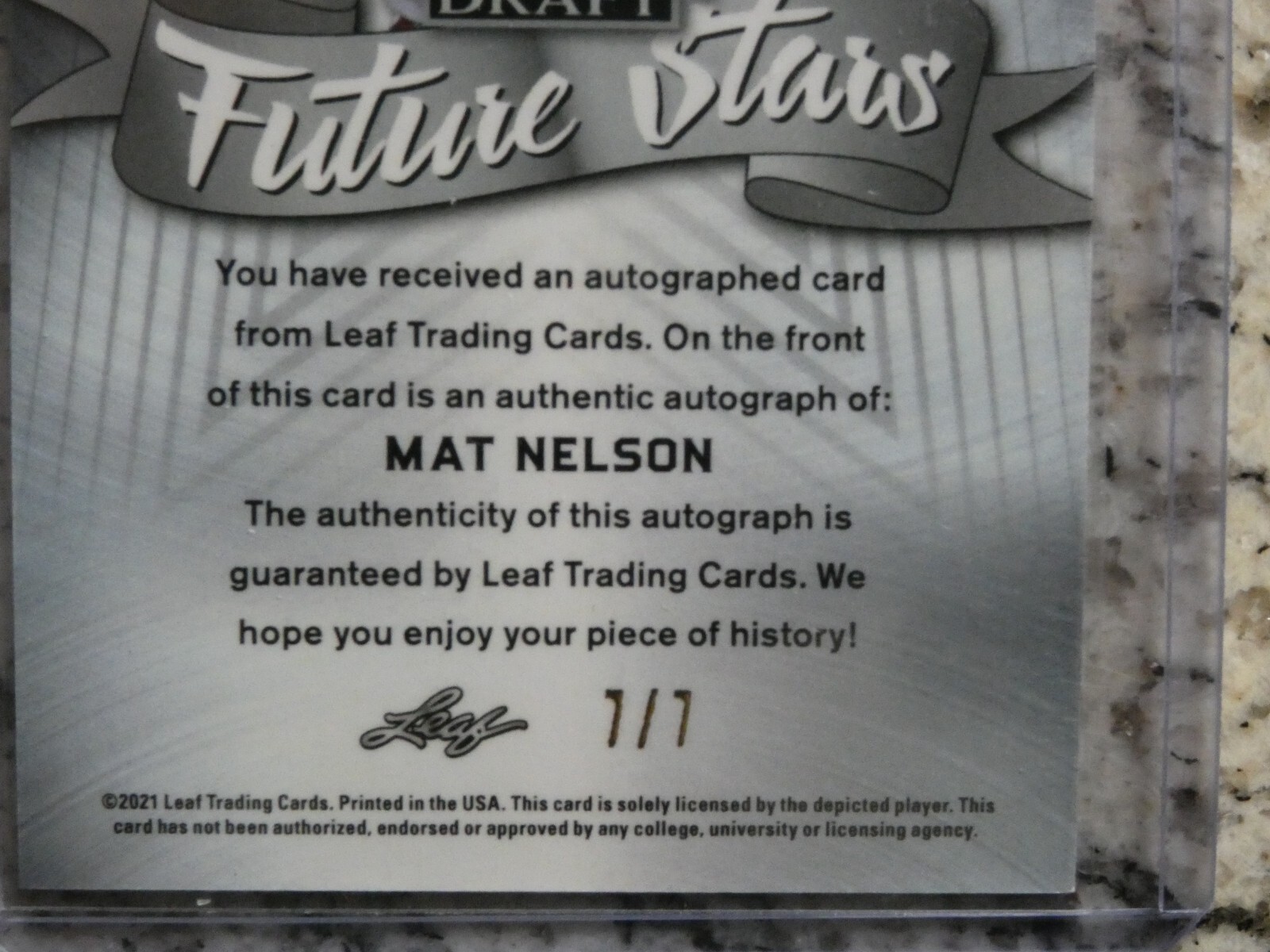 2022 Leaf Metal Draft Matt Nelson Auto Black #7/7 Cincinnati Reds | eBay